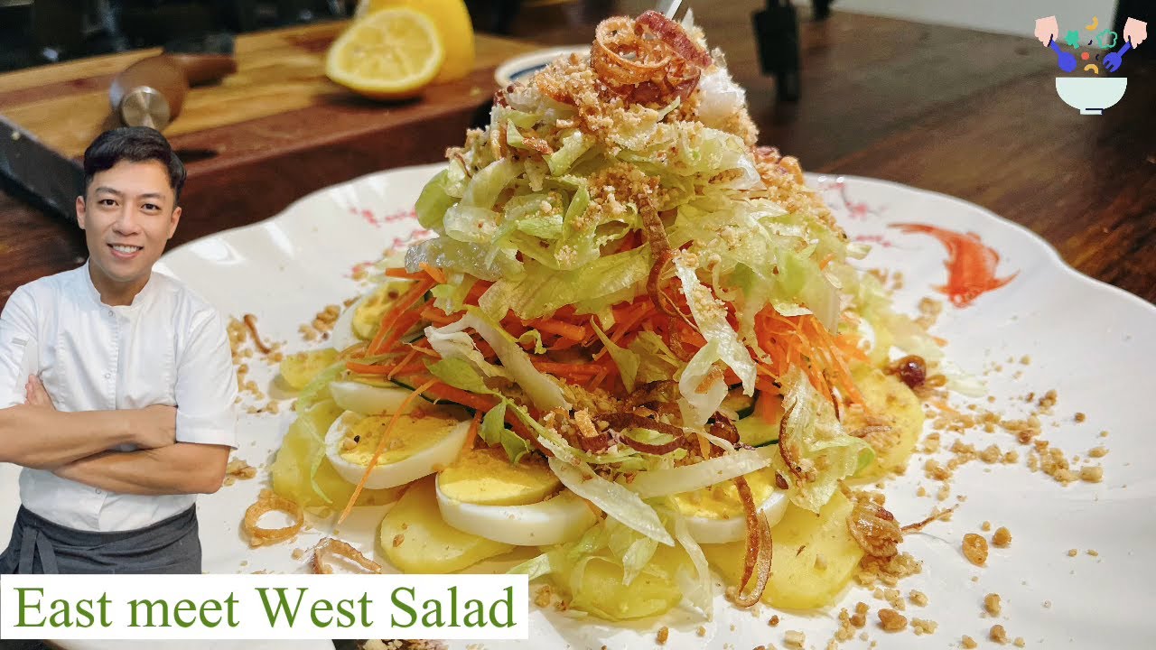 East meet West Salad 我可以吃完一整盘的沙拉 | Mr. Hong Kitchen - YouTube