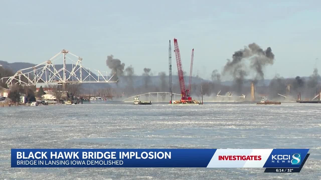 Beloved northeast Iowa landmark, major bridge gets imploded - YouTube