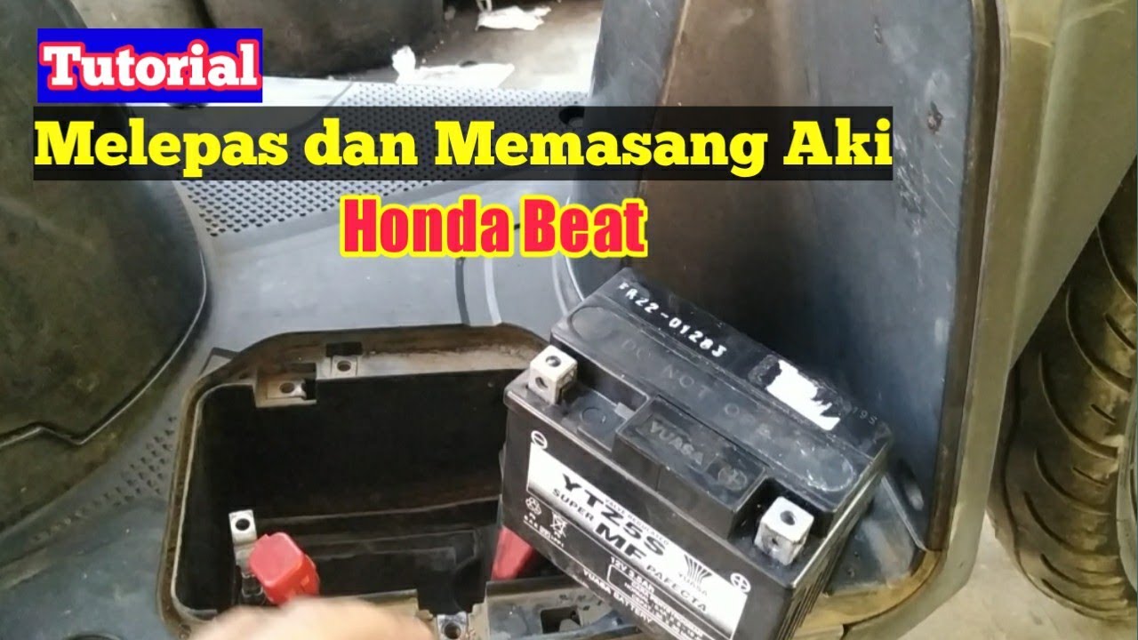 Cara Melepas dan Memasang Aki Honda Beat - YouTube