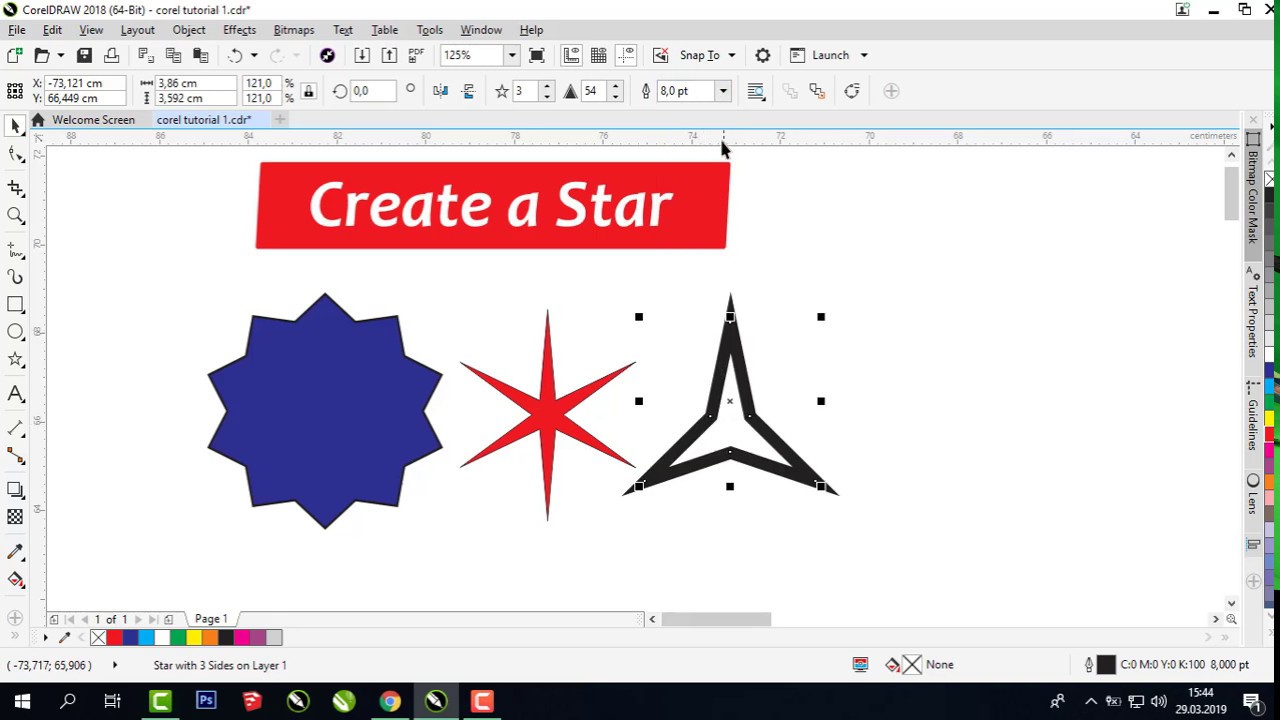 How to Create a Star in CorelDraw - YouTube