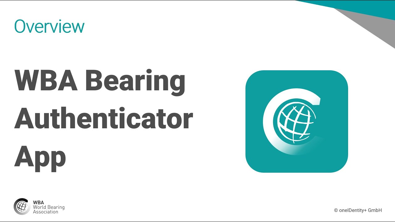 WBA Bearing Authenticator App: A Short Introduction - YouTube