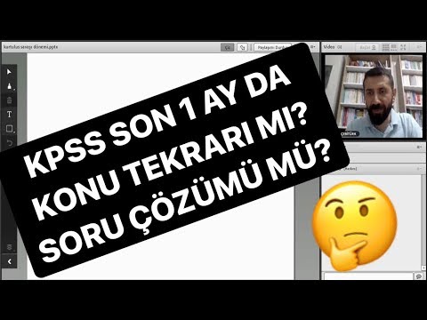 KPSS SON 1 AYDA KONU TEKRARI MI? SORU ÇÖZÜMÜ MÜ?