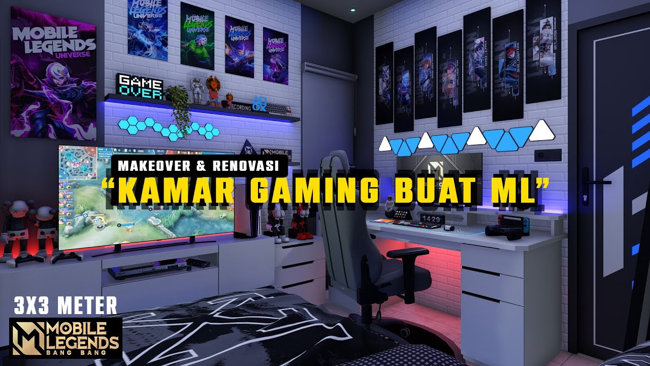 YANG SUKA ML AJA !!! MAKEOVER KAMAR TIDUR x GAMING TEMA MOBILE LEGENDS ...