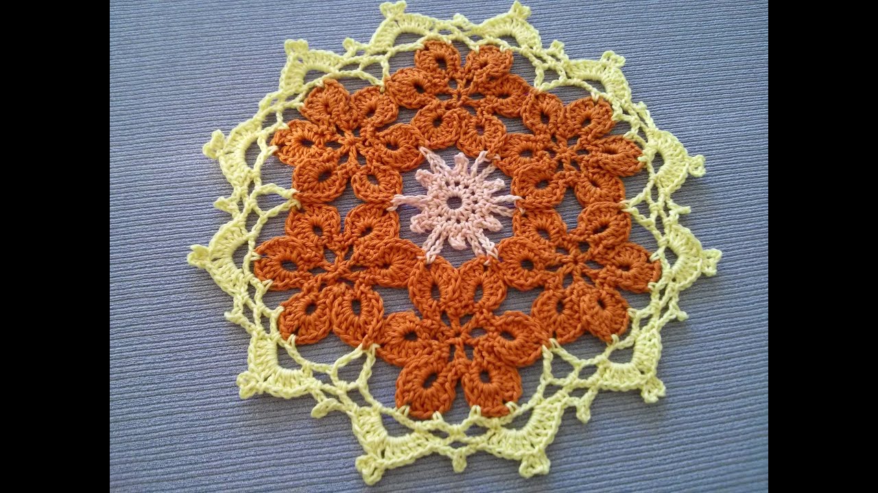 Crocheted napkins no 1 - YouTube