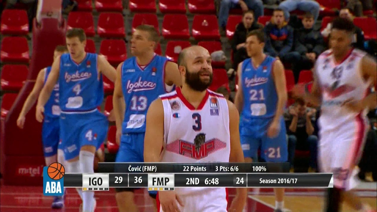 Filip Čović scores from downtown! (Igokea - FMP, 10.1.2017) - YouTube