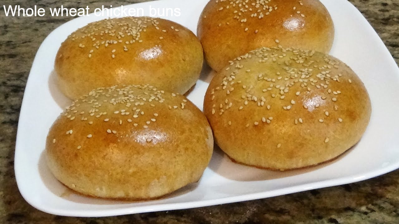 whole wheat chicken buns | healthy and yummy recipe for kids school lunch | apna pardesi kitchen ...