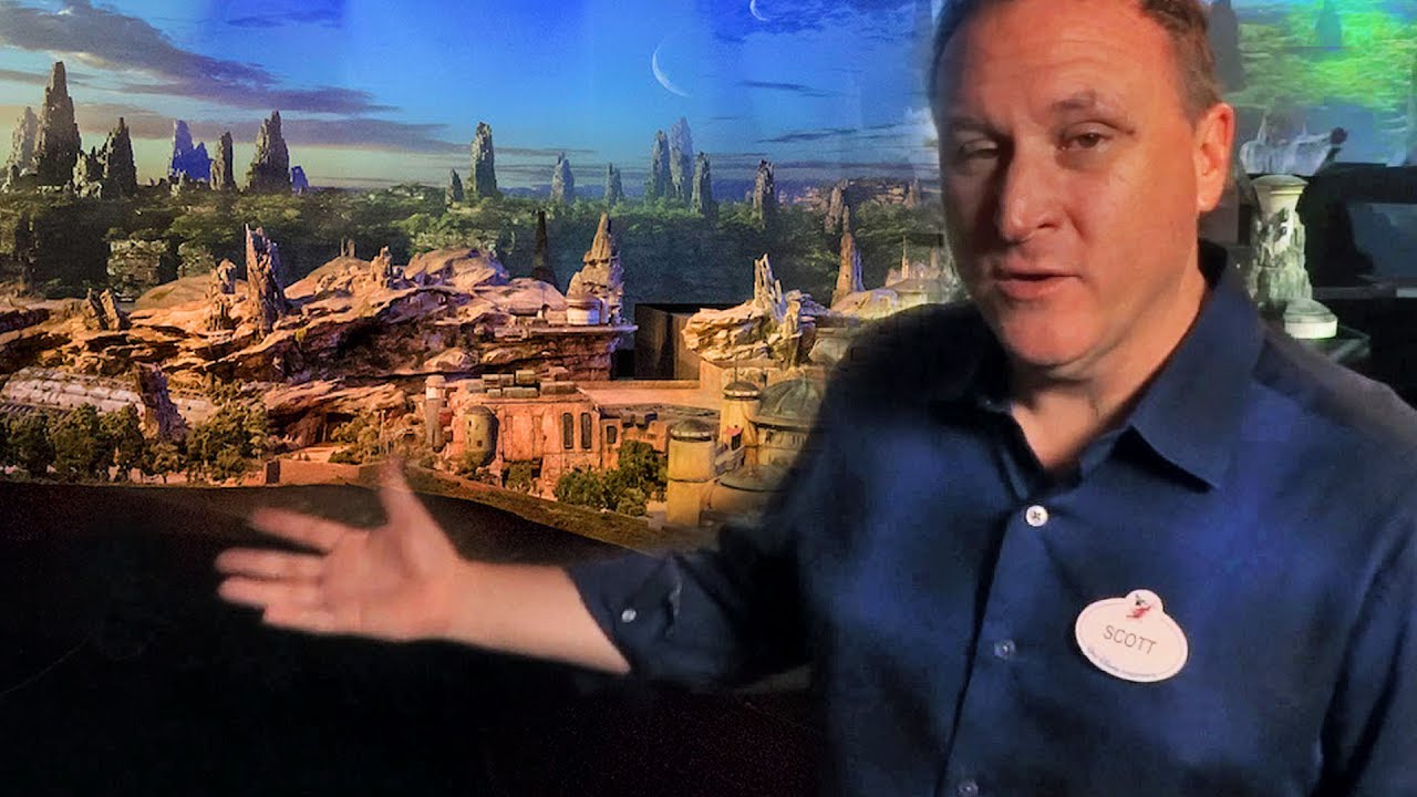 INTERVIEW: Star Wars Land model tour w/ Imagineer Scott Trowbridge at ...