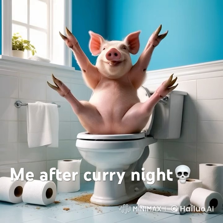 Pig taking a poo on the toilet - YouTube