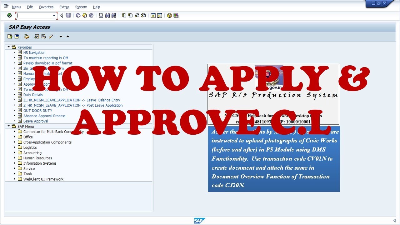 HOW TO APPLY CL IN SAP SYSTEM - YouTube