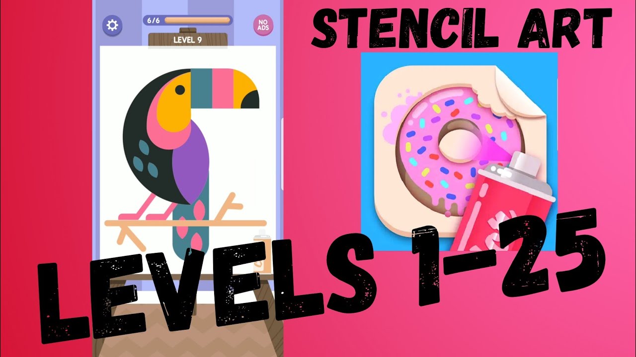 STENCIL ART (SPRAY MASTER). Levels 1-25 Walkthrough - YouTube
