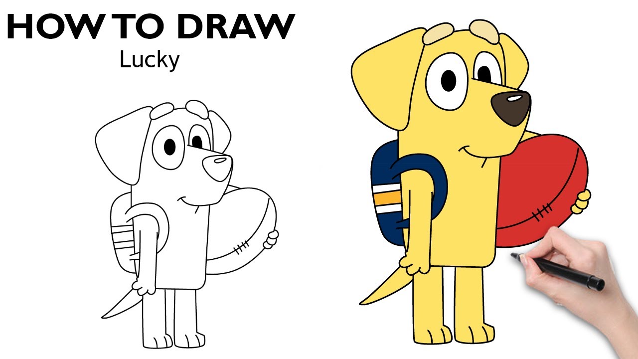 How to Draw Lucky from Bluey Step by Step - YouTube