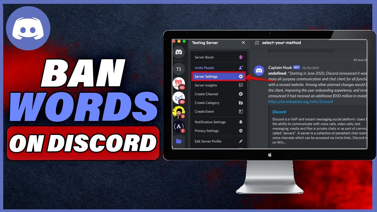 How To Ban Words On Discord - YouTube