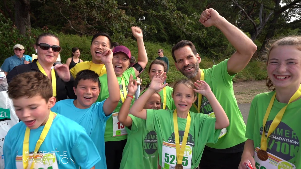 2019 Seattle Marathon Summer 5k/10k and Kids Fun Run Highlights - YouTube