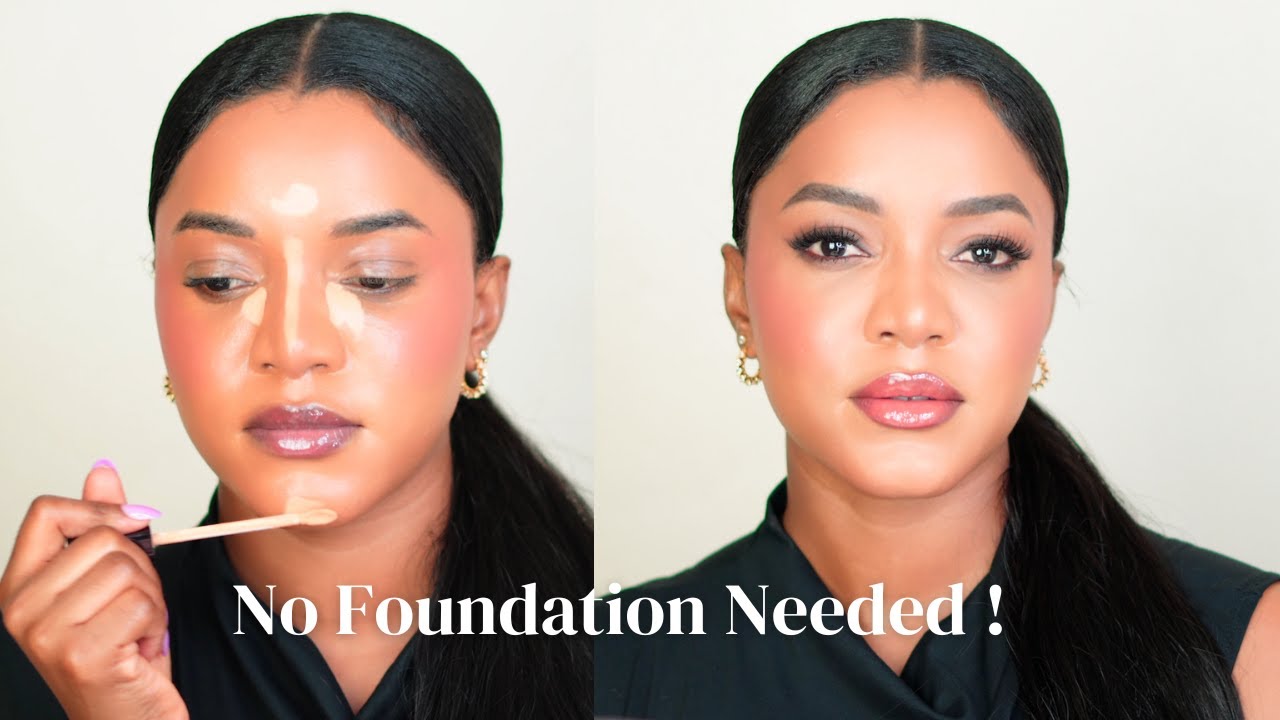 How to Fake Perfect Skin with Makeup (No Foundation Needed!) - YouTube