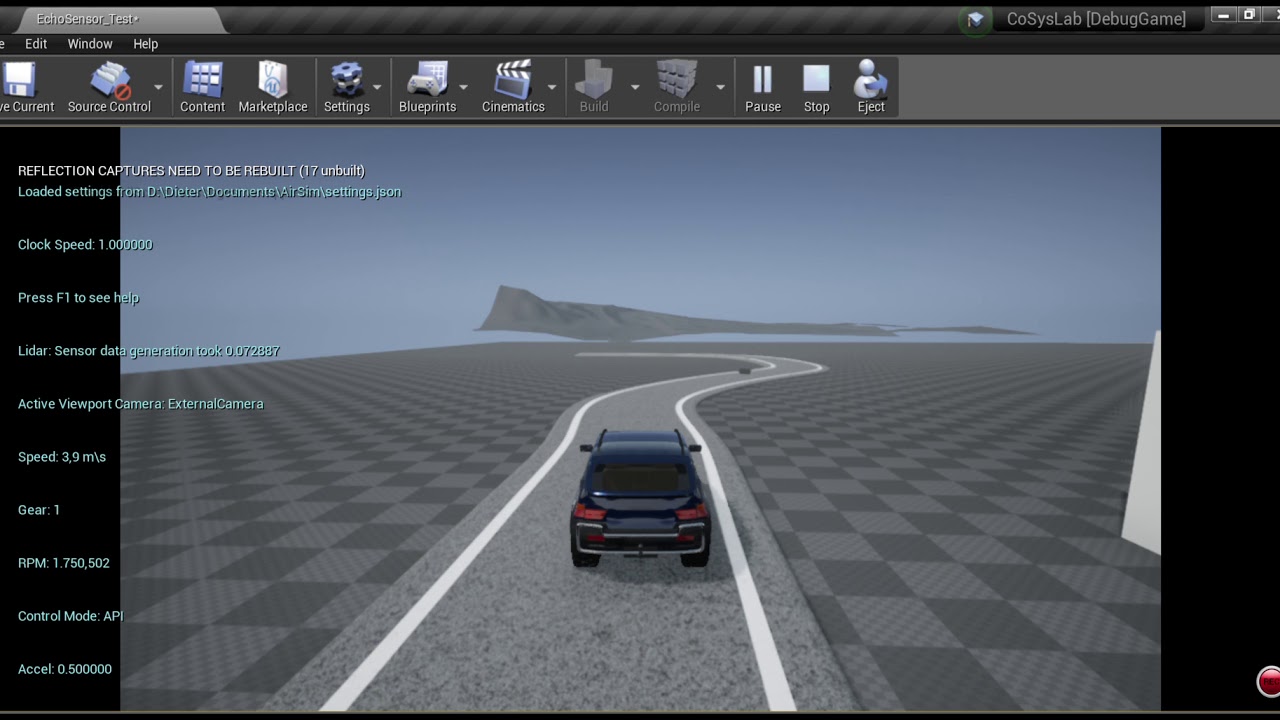 Camera lane detection in AirSim - YouTube