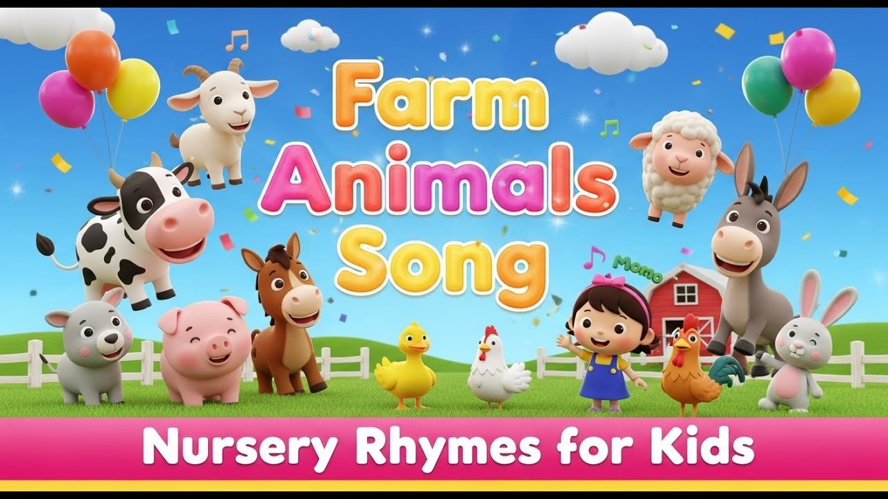“Farm Animals Song 🐄🐑 | Nursery Rhymes for Babies, Kids Songs, Baby ...