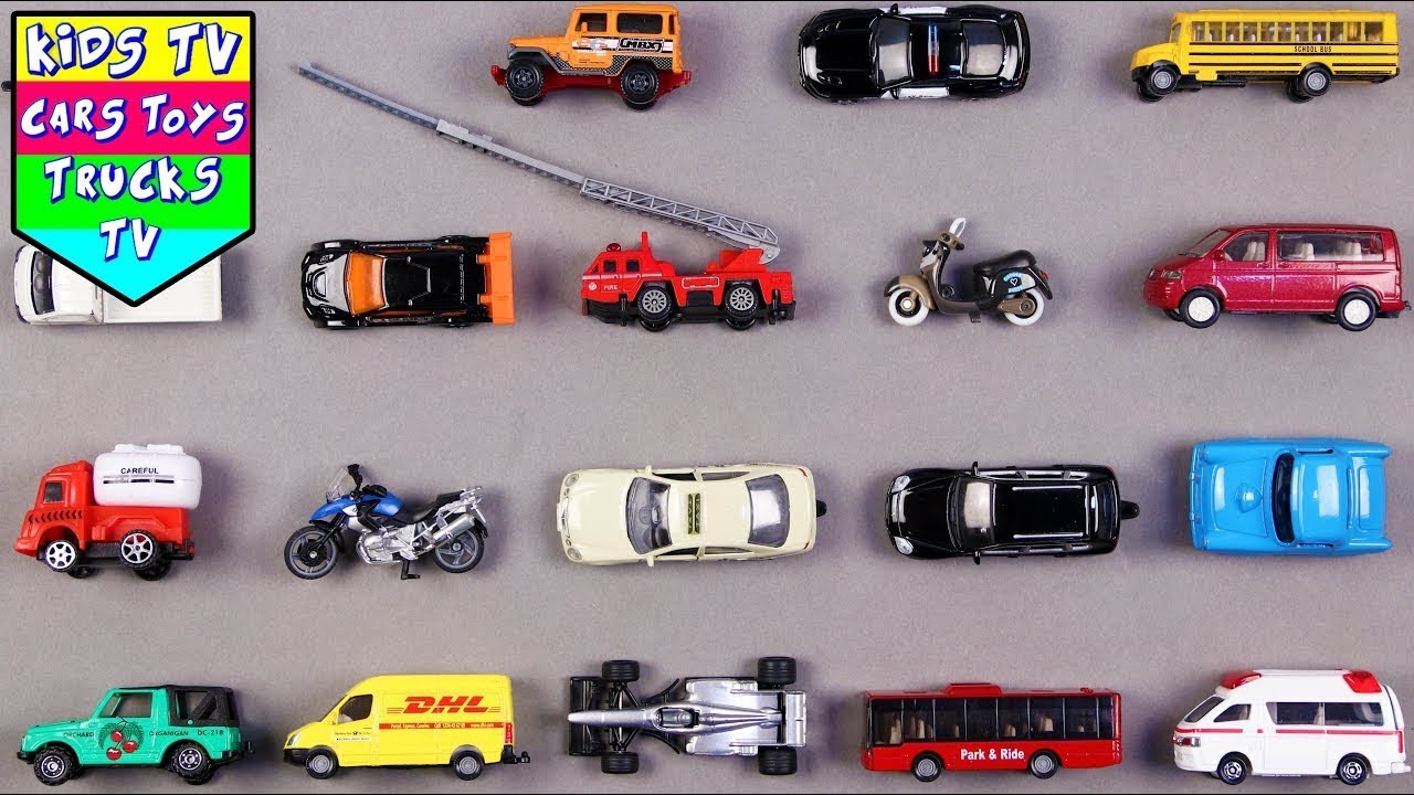 Learn Names & Sounds of Street Vehicles for Kids + More Fun Toy Videos ...