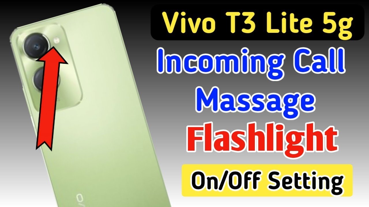 Vivo t3 lite 5g incoming call flash light setting/Vivo t3 lite 5g me ...