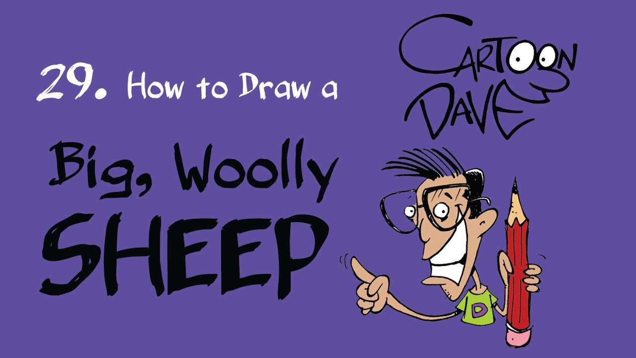 29 How to draw a cartoon sheep – Cartoon Dave - YouTube