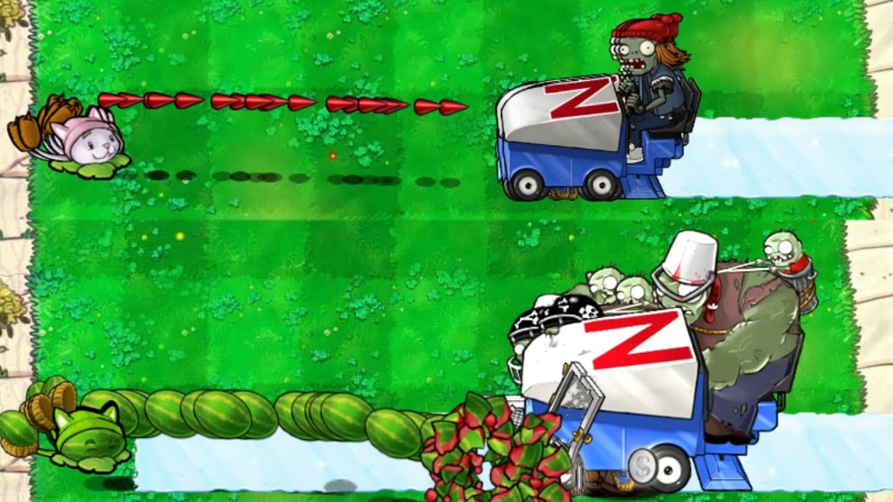 10 Plant Vs 05 Zombie Zomboni [PvZ Hybrid Vs Pvz1] - YouTube