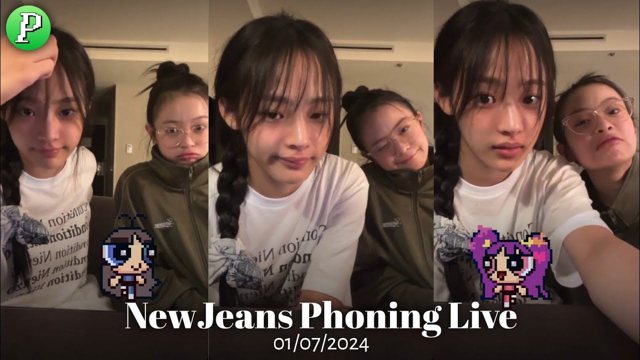 NewJeans Phoning Live 20240701 Minji Hanni Bbangsaz Live Phoning - YouTube