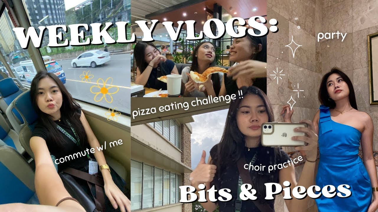 Weekly vlogs: Bits & Pieces | pizza eating challenge, party, commute w/ me & choir practice ...