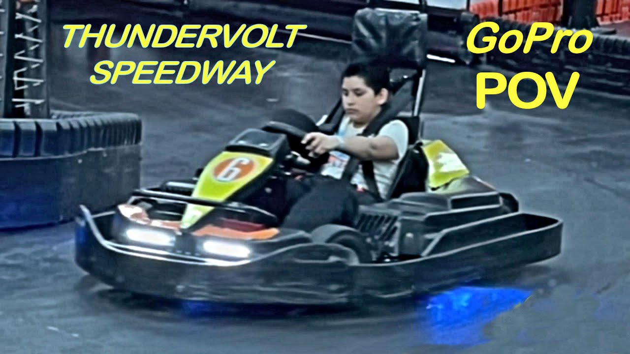 Go Karts at the Urban Air Thundervolt Speedway POV - YouTube