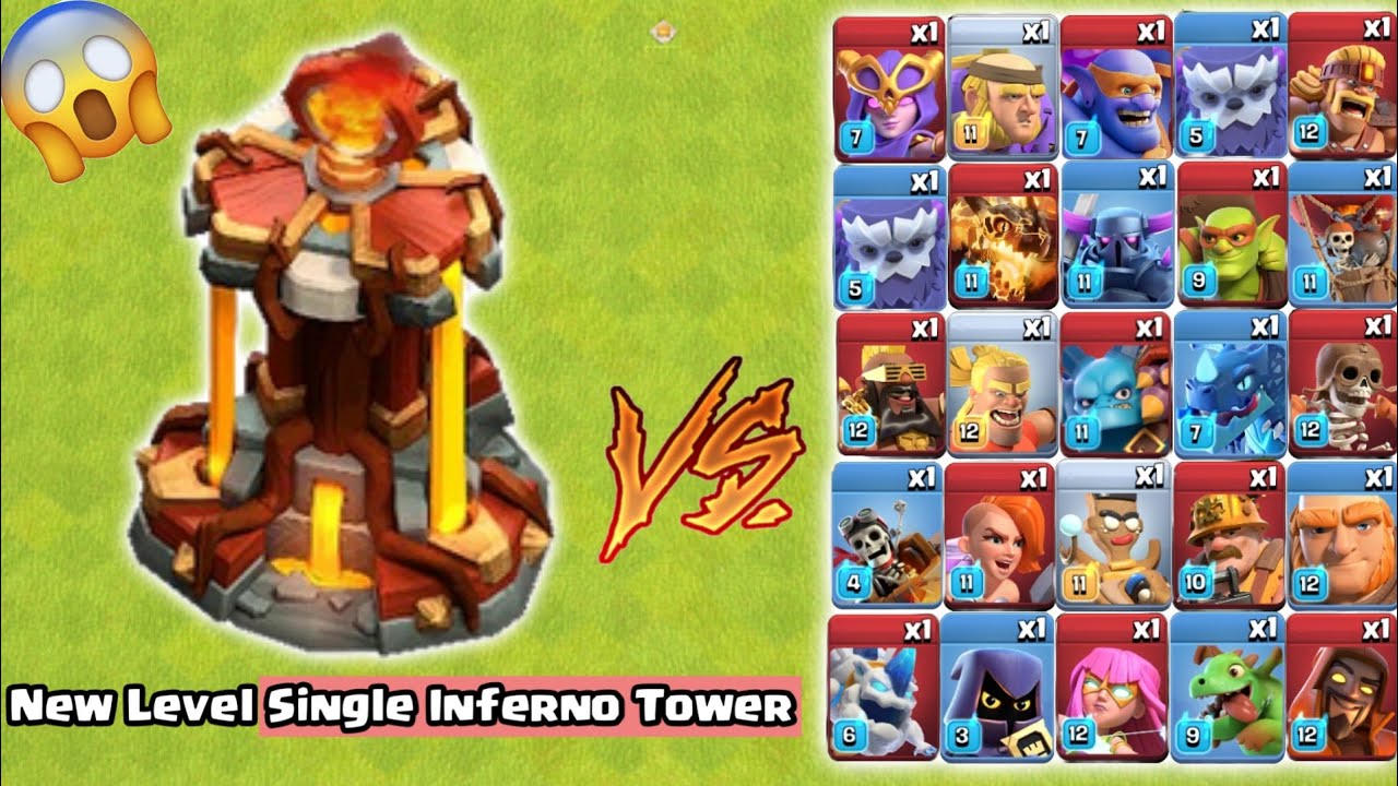 New Level Single Inferno Tower Gameplay | New Troops Level | Clash Of ...
