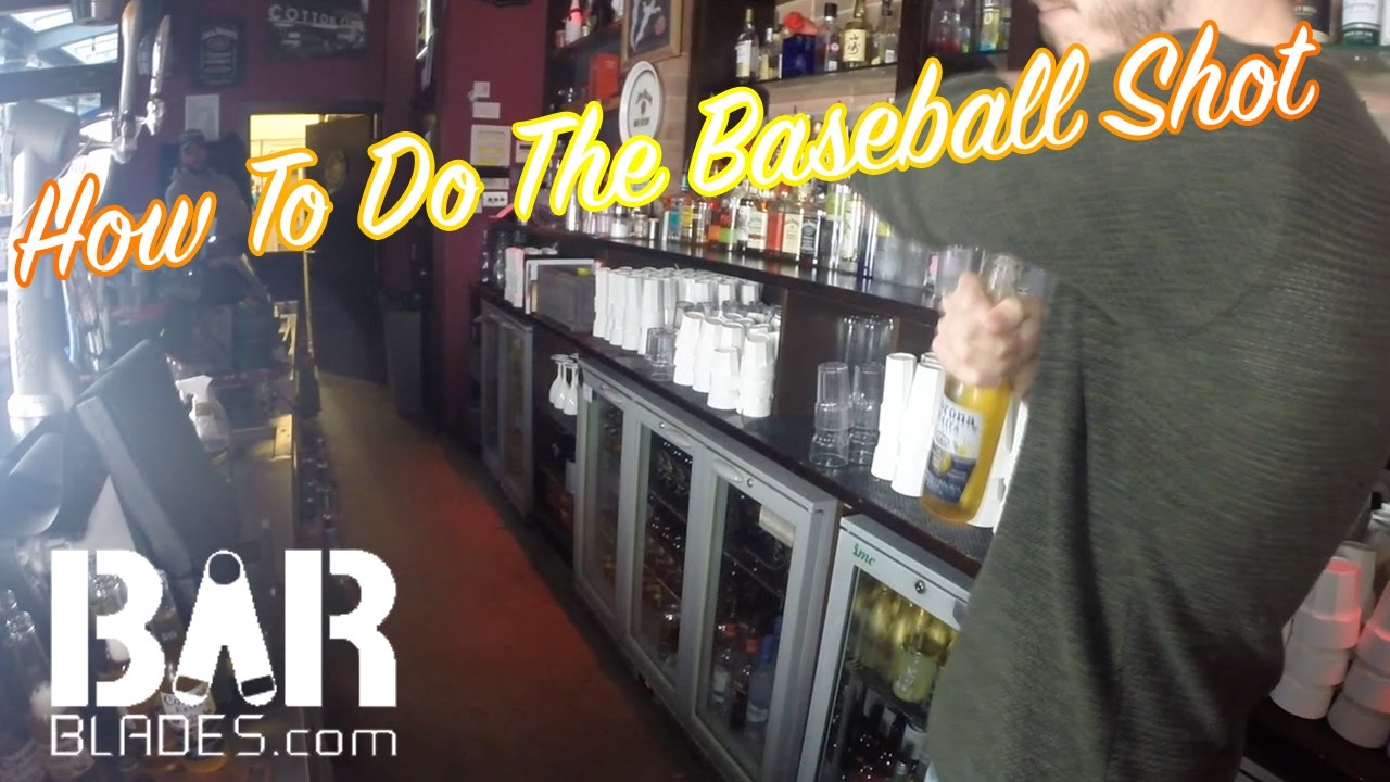 Bar Blades Bar Tricks: How to do the Baseball Shot - YouTube