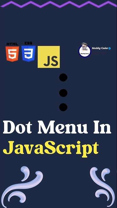 Menu How To Create An Animated Menu Using Html Css And Js Shorts Coding Maddycoder Youtube