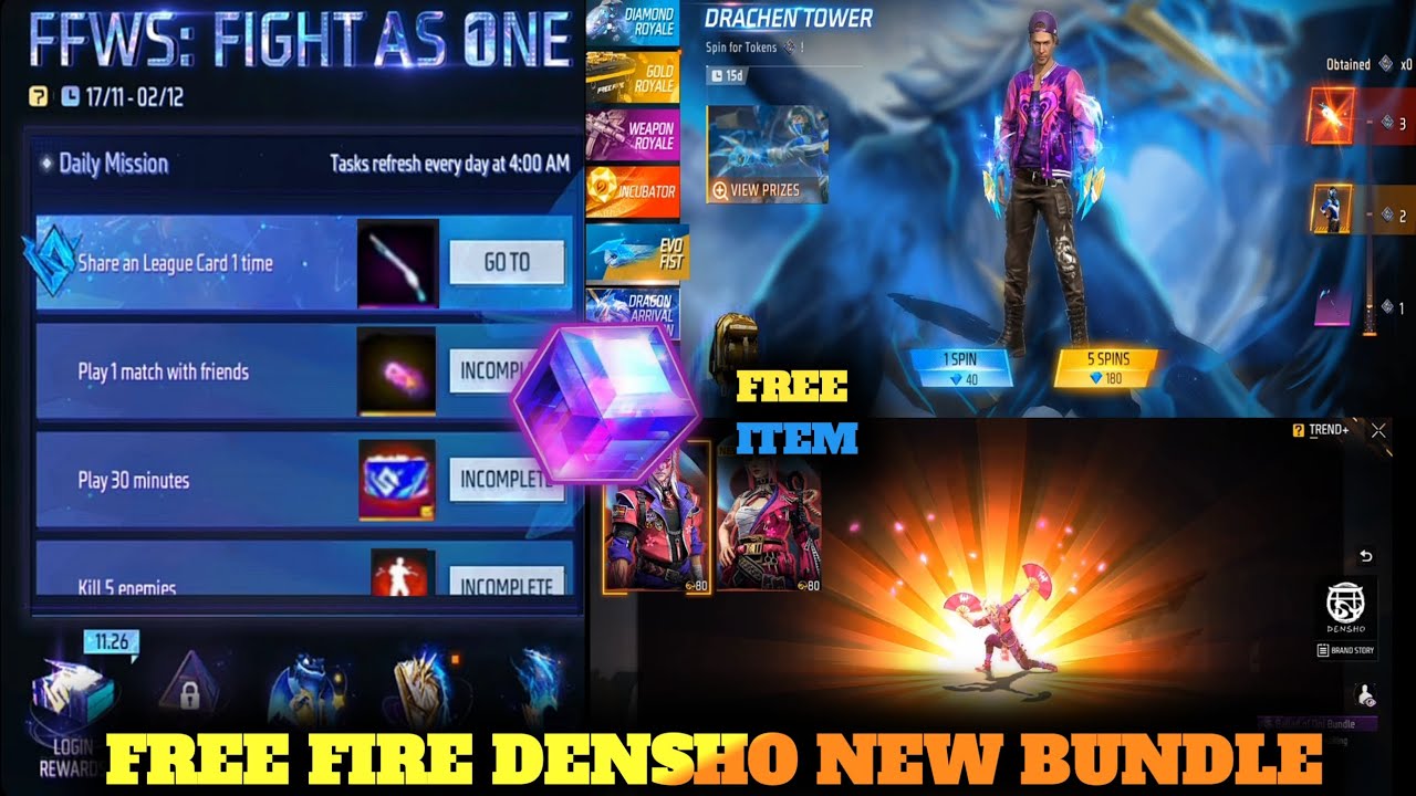 HOW TO COMPLETE FFWS EVENT ALL MISSION//FREE FIRE FFWS ALL FREE ITEM ...