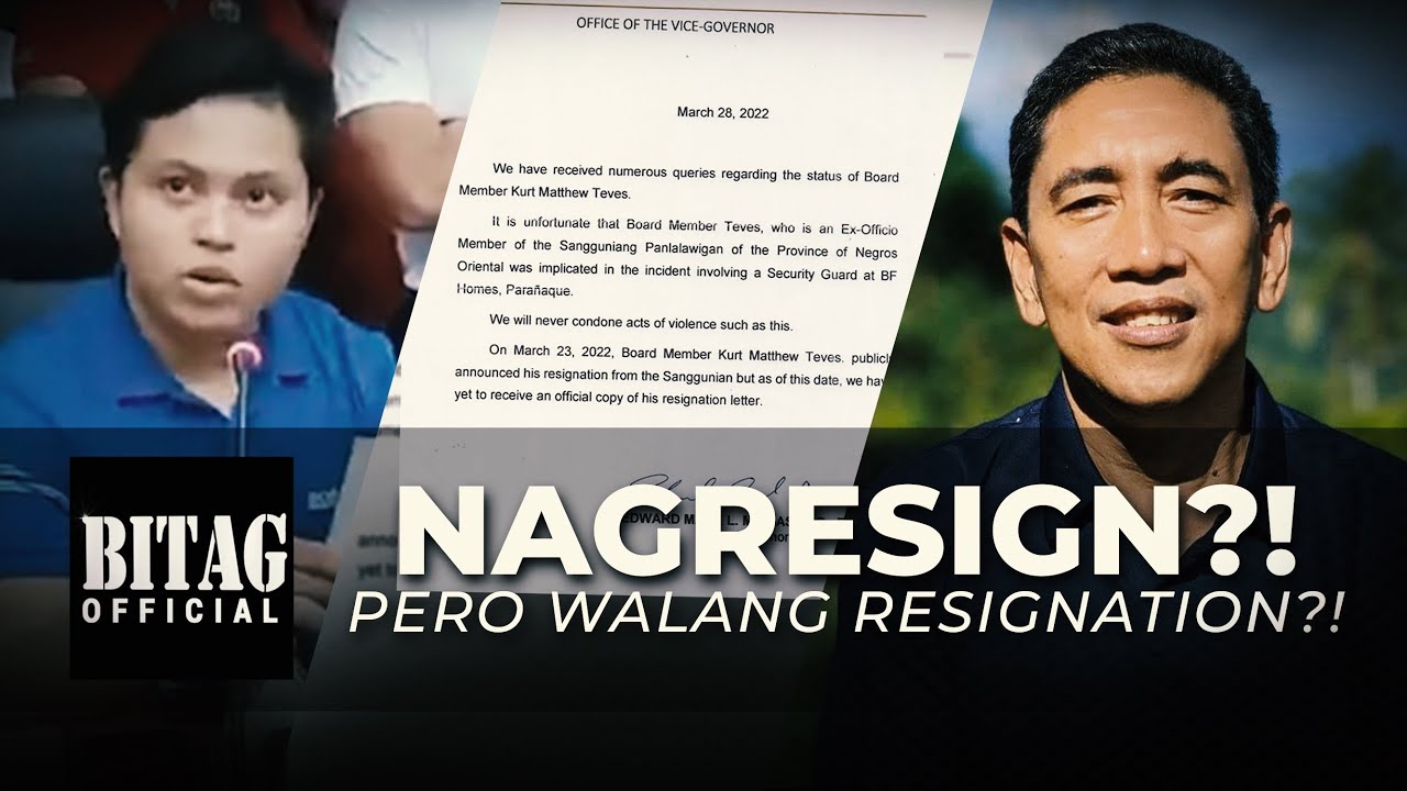 Kurt Teves, saan na Resignation Letter mo! Panay Hamon ng Tatay mo ...