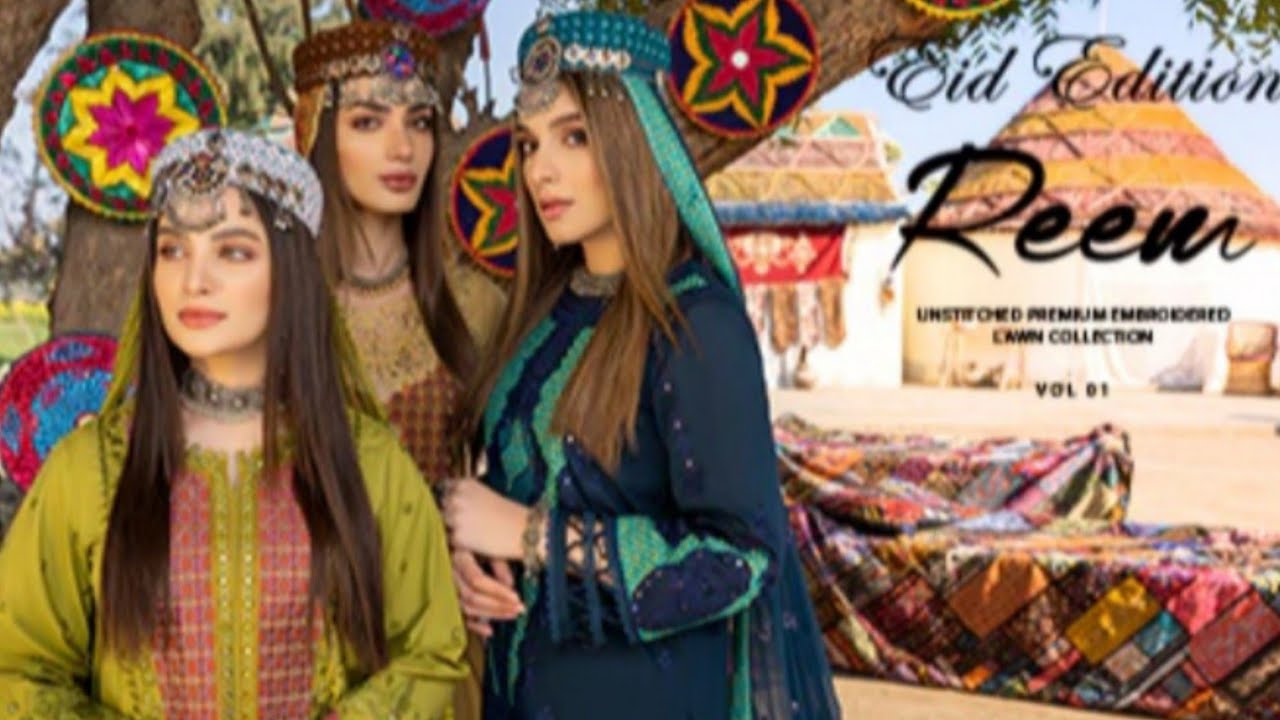 Reem Eid edition unstitched embroidered lawn collection | charizma 23 # ...