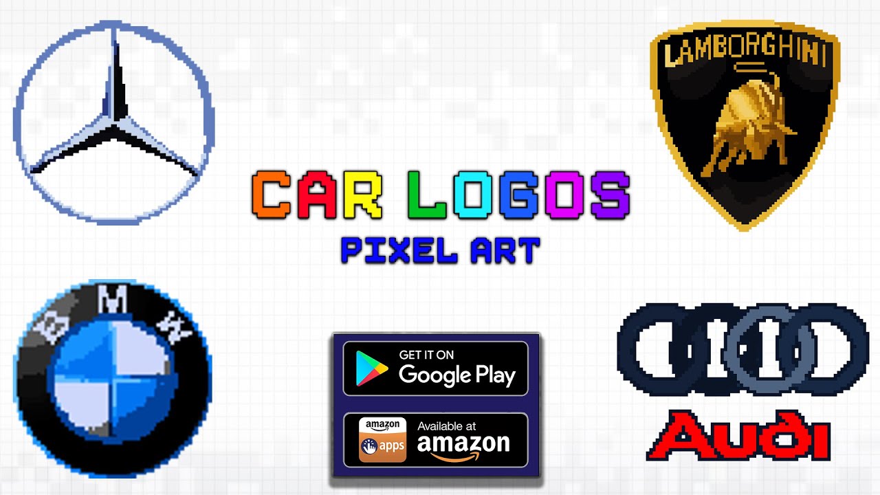 Cars Logos Pixel Art - YouTube