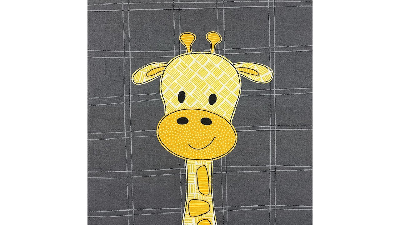 Ginny Giraffe - applique quilt pattern - YouTube