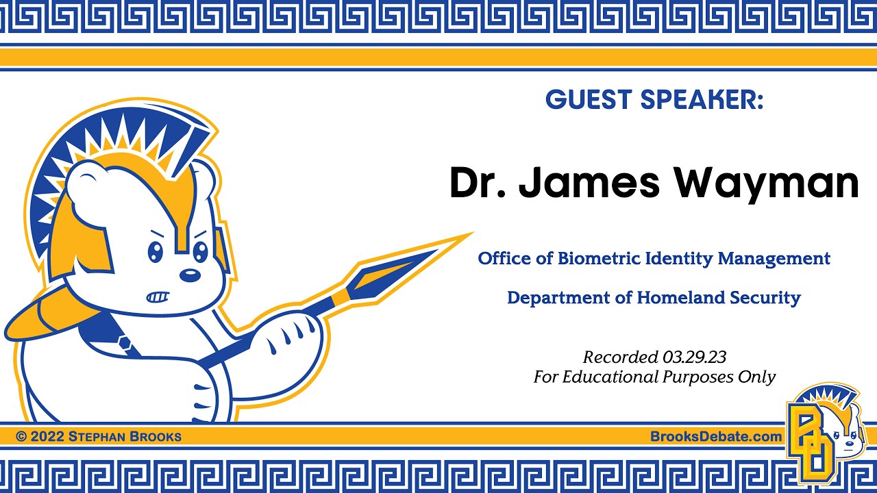 Guest Speaker: Dr. James Wayman (APRIL 2023 Public Forum Debate) - YouTube