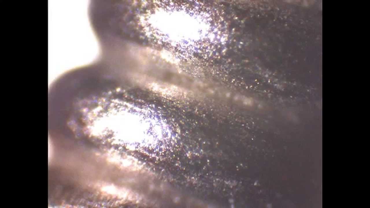Ernie Ball Cobalt Strings under microscope - YouTube
