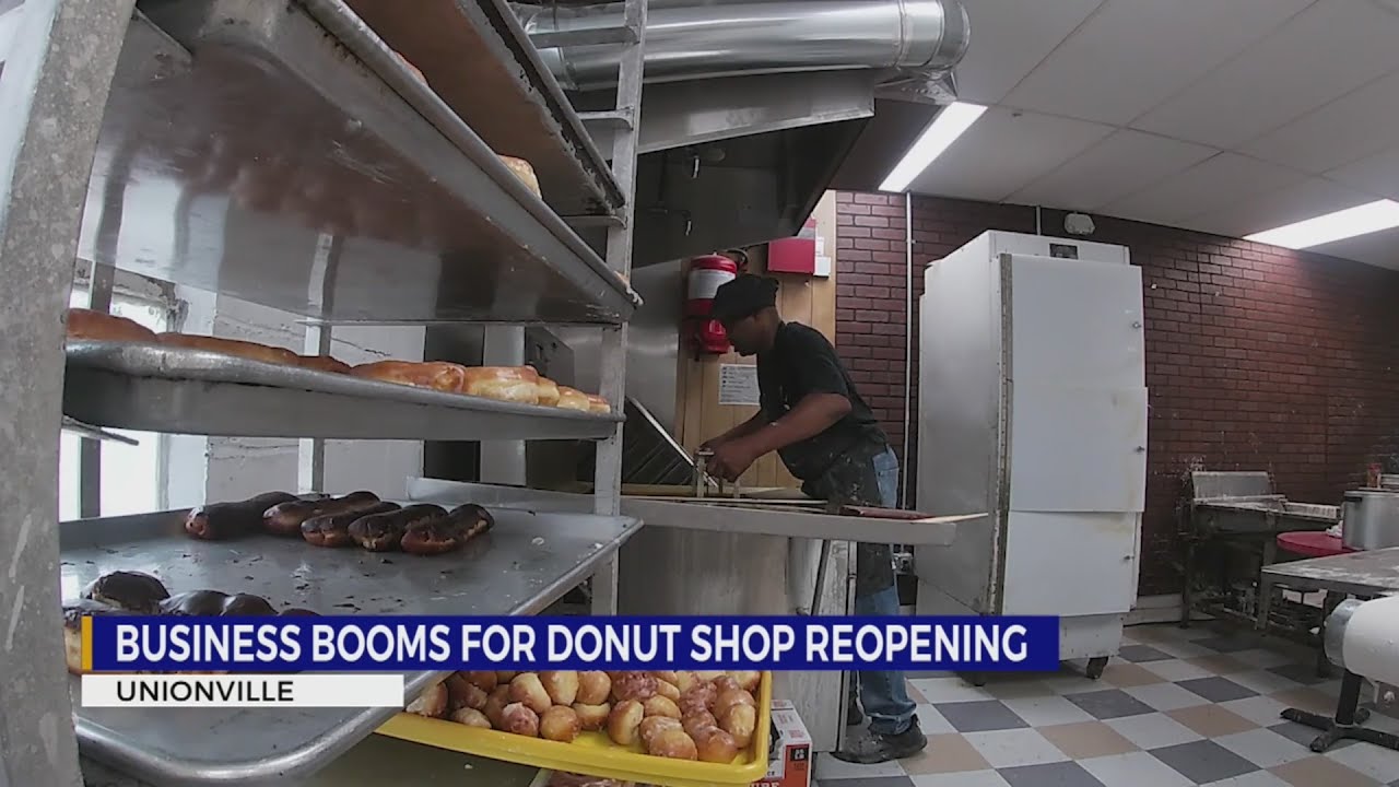 Bedford County donut shop destroyed by DUI crash reopens - YouTube