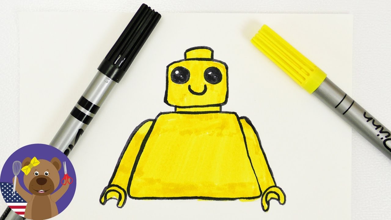 LEGO KAWAII FIGURE Drawing - Is It A Robot? - YouTube