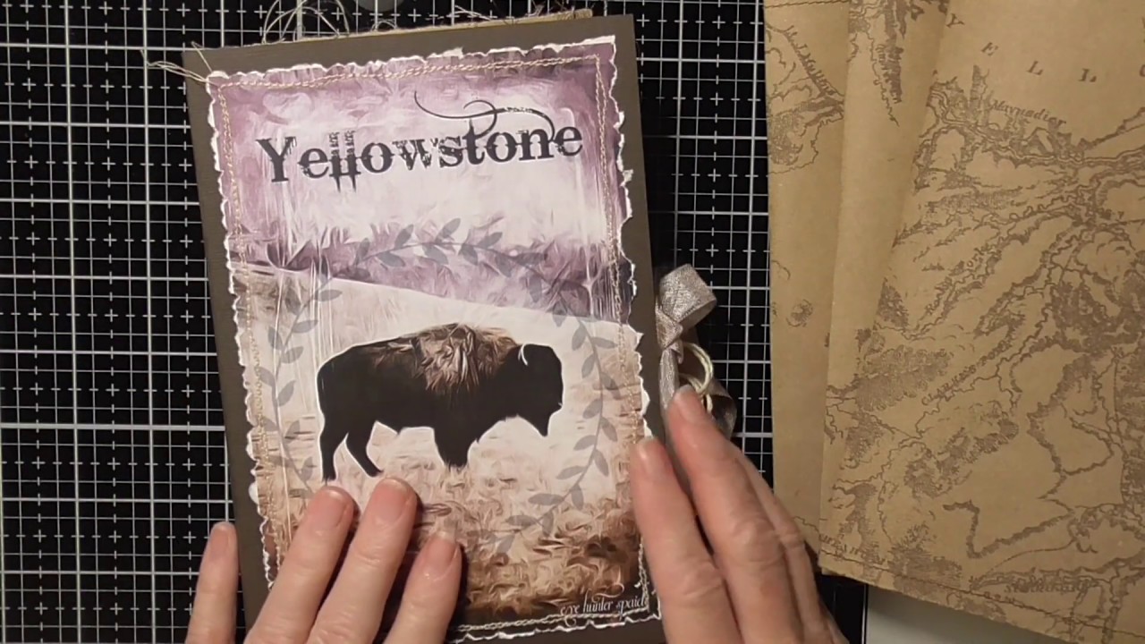 Tutorial - cardstock journal cover with seam binding closer - YouTube