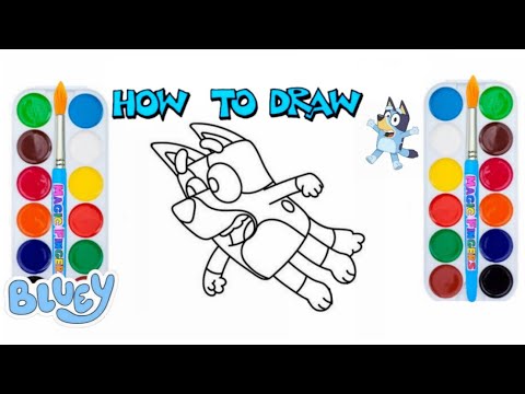 How to Draw Bluey 😱😱 | Bluey and Friends! 😝 | Funny Moments and more ...
