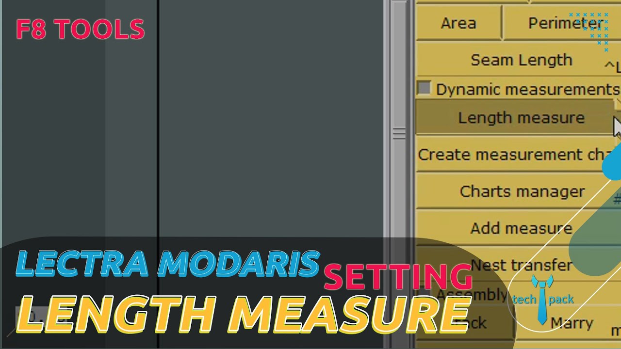Lectra Modaris Tutorial | Length Measure Setting | Techpack.id - YouTube