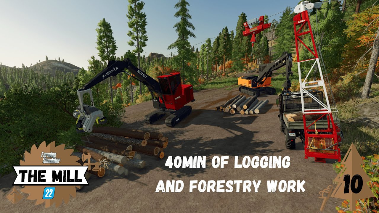 40min of LOGGING and FORESTRY WORK | FS22 Forestry Timelapse | #10 ...