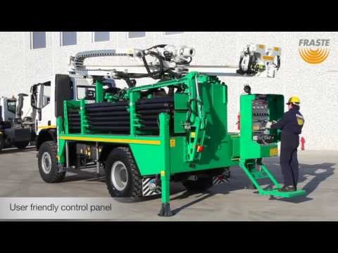 Drill Rig Fraste ML 150 on truck with drill pipes manipulator