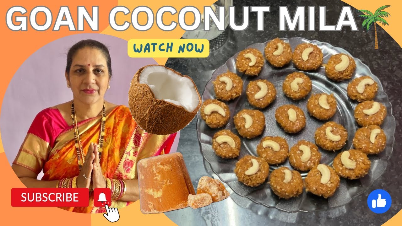 Goan Coconut Mila Recipe In Hindi Goan Coconut And Jaggery Candy Goan Sweet Kalpans Kitchen