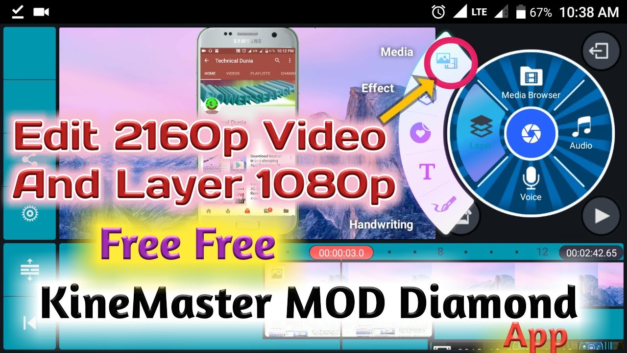 Kinemaster Pro MOD Daimond App Edit 2160p And Layer 1080p Use - YouTube