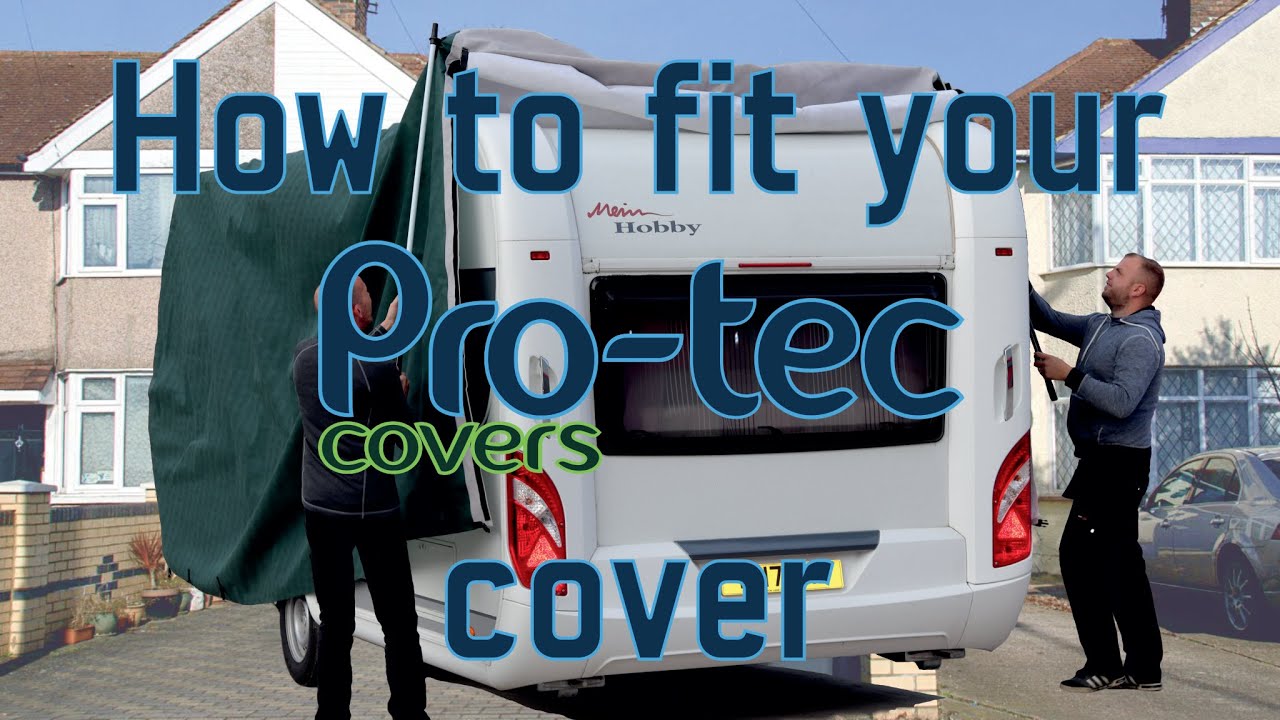 How To Fit your Pro-tec Easy-fit caravan or motorhome full Cover - YouTube