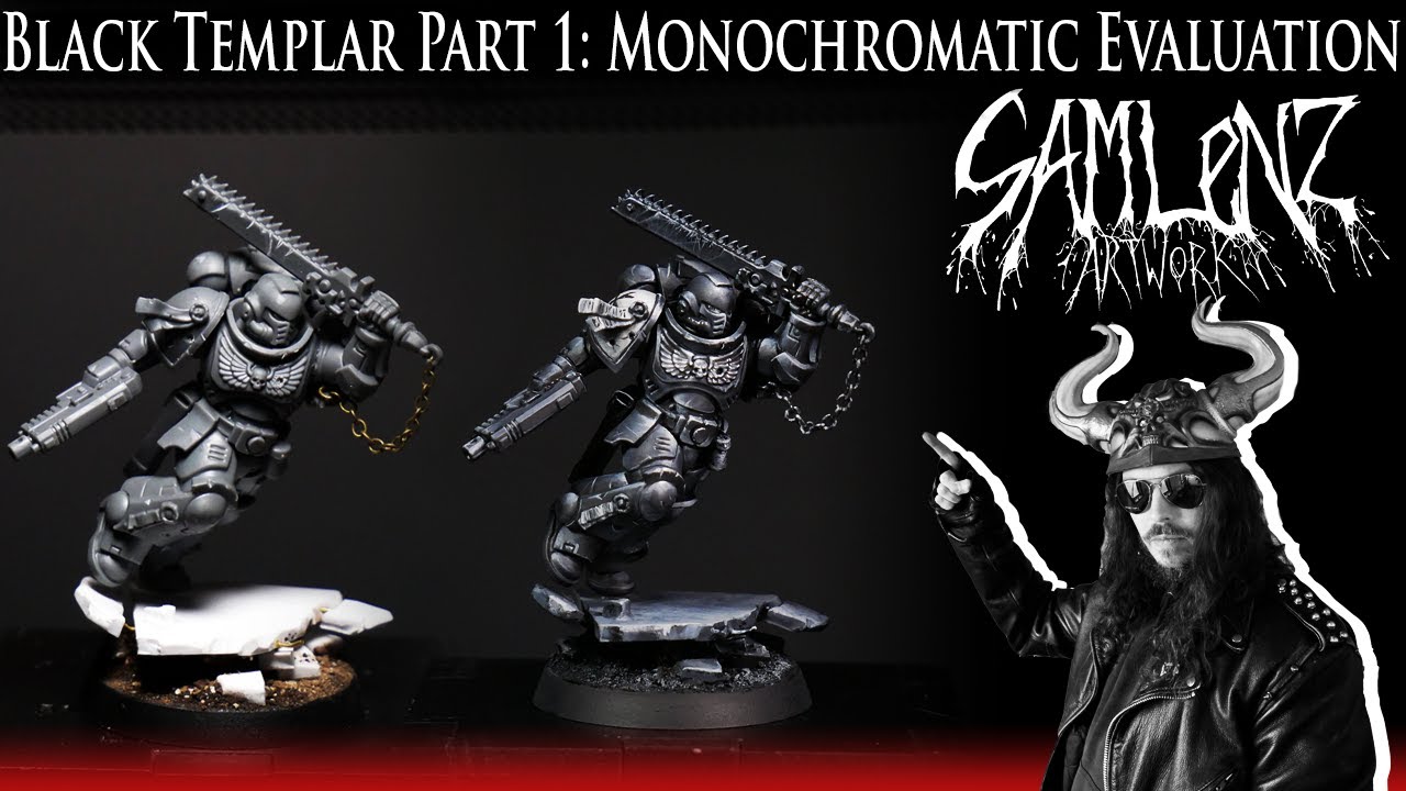 Sam Lenz Artwork: Black and White Space Marine - YouTube