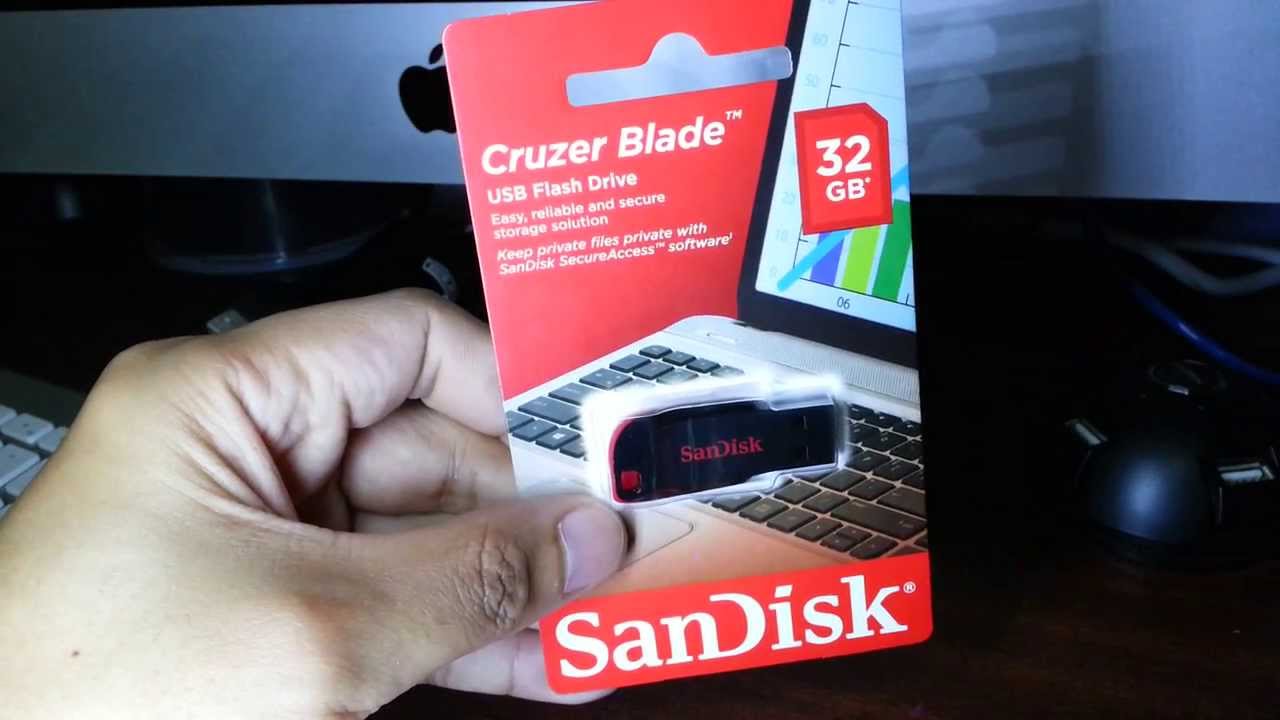 Sandisk Cruzer Blade 32gb: What's on the box? - YouTube