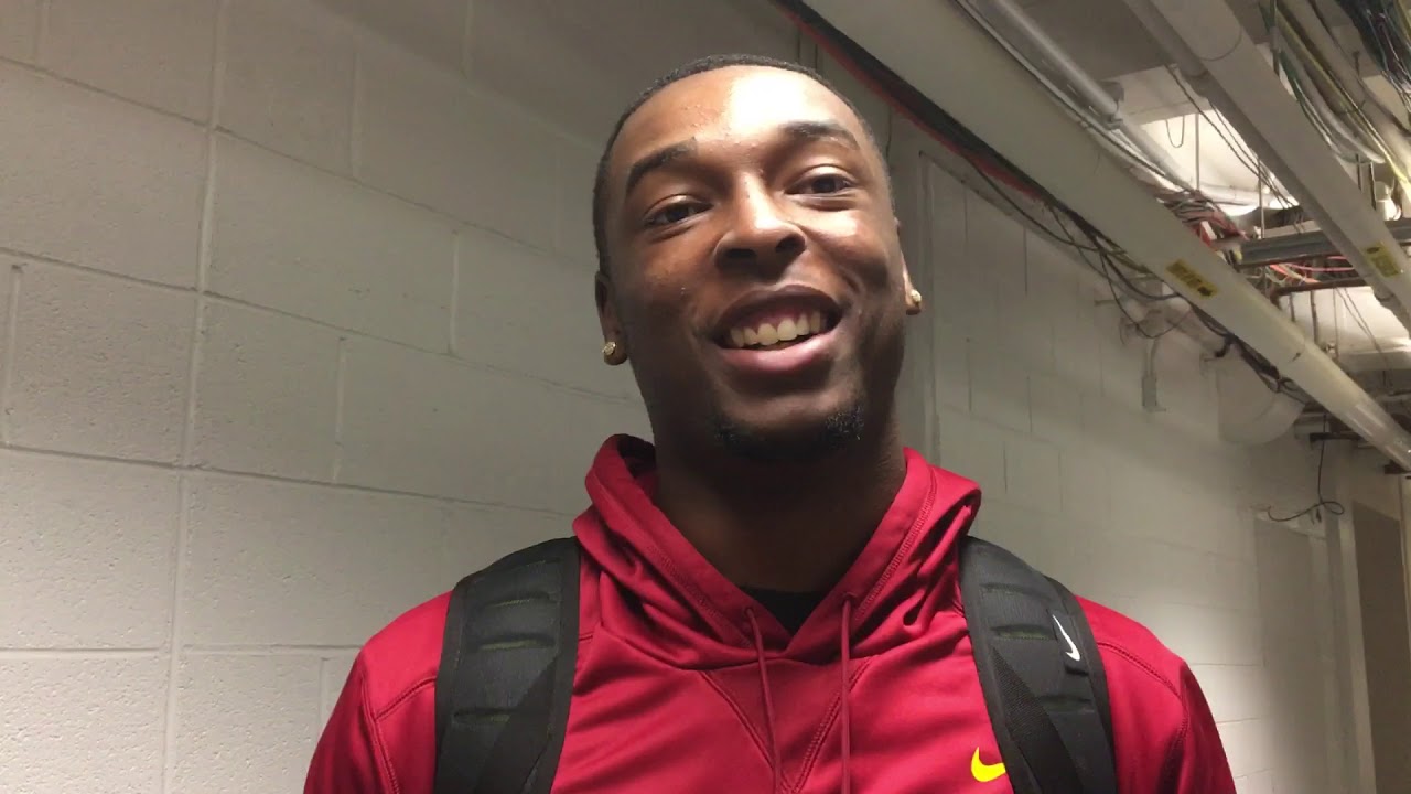 WR Devon Williams after USC’s win at Oregon State - YouTube